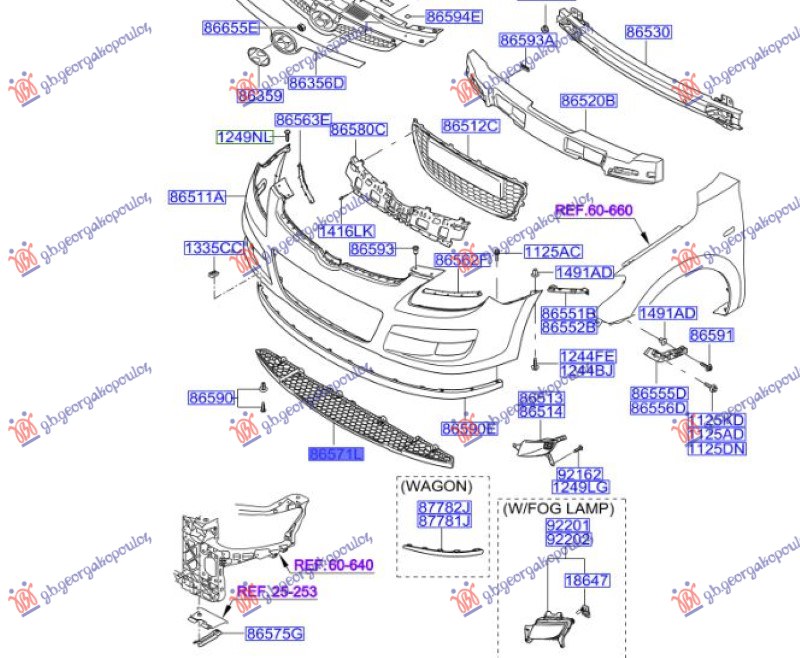 APSORBER PREDNJEG BRANIKA DONJI PLASTICNI (O) HYUNDAI i30 (2007-2012) (OEM: 86571-2L000, 865712L000)