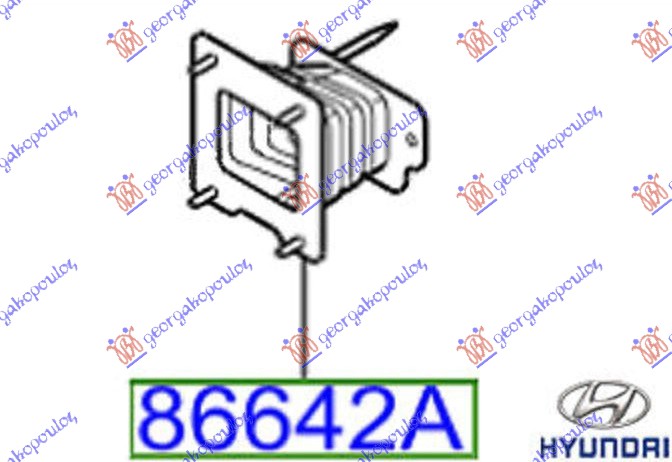 NOSAC ZADNJEG BRANIKA (O) Desna str. HYUNDAI i10 (2013-2016) (OEM: 86642-B9000, 86642B9000)