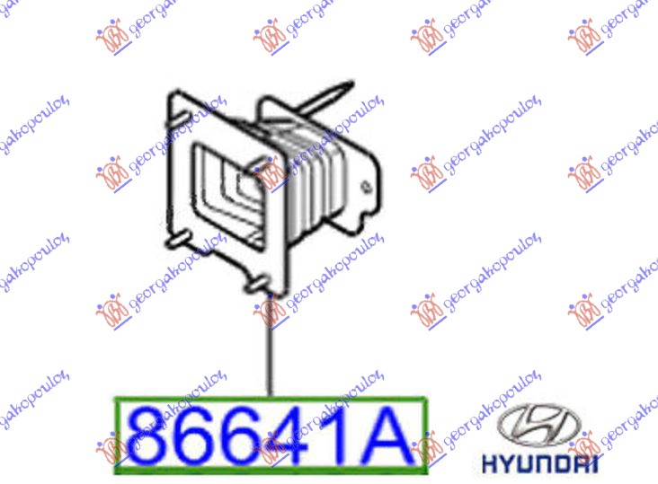 NOSAC ZADNJEG BRANIKA (O) Leva str. HYUNDAI i10 (2013-2016) (OEM: 86641-B9000, 86641B9000)