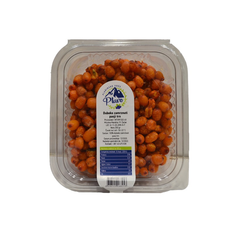 PASJI TRN ((Hippophae rhamnoides) ZAMRZNUT 200g PLAVO