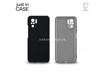 JUST IN CASE 2u1 Extra case MIX paket CRNI za Redmi Note 10s