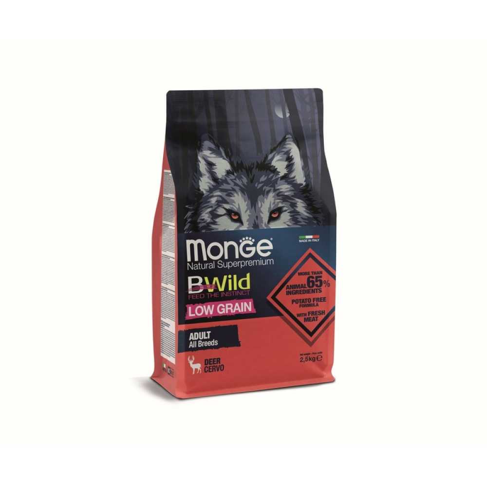 Monge BWild hrana za pse Low grain - jelen 2.5kg