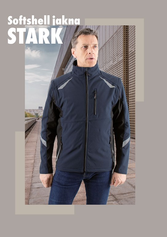 Softshell jakna, STARK, teget