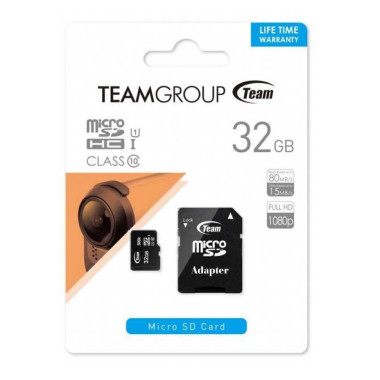 TeamGroup MICRO SDHC 32GB 100/20MB/s UHS-I U1 C10 +SD Adapter memorijska kartica