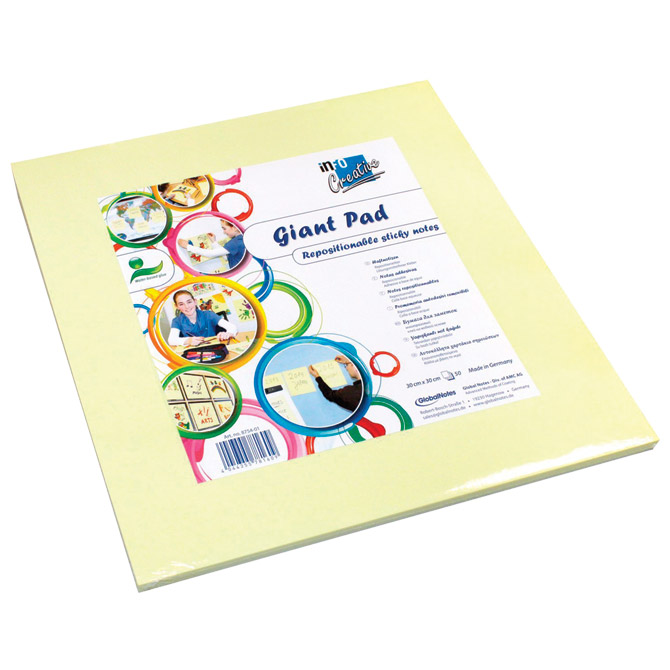 Blok samolepljiv 300x300mm 50L Creative Giant Pad Info Notes 8754-01 žuti