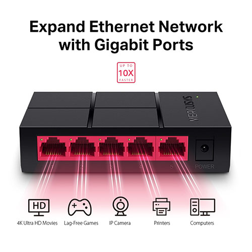 Switch MERCUSYS 10/100/1000 5-PORT MS105G