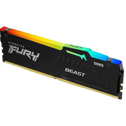 Kingston 8GB (1x8GB) DDR5 5600MT/s CL36 FURY Beast Black RGB memorija | KF556C36BBEA-8