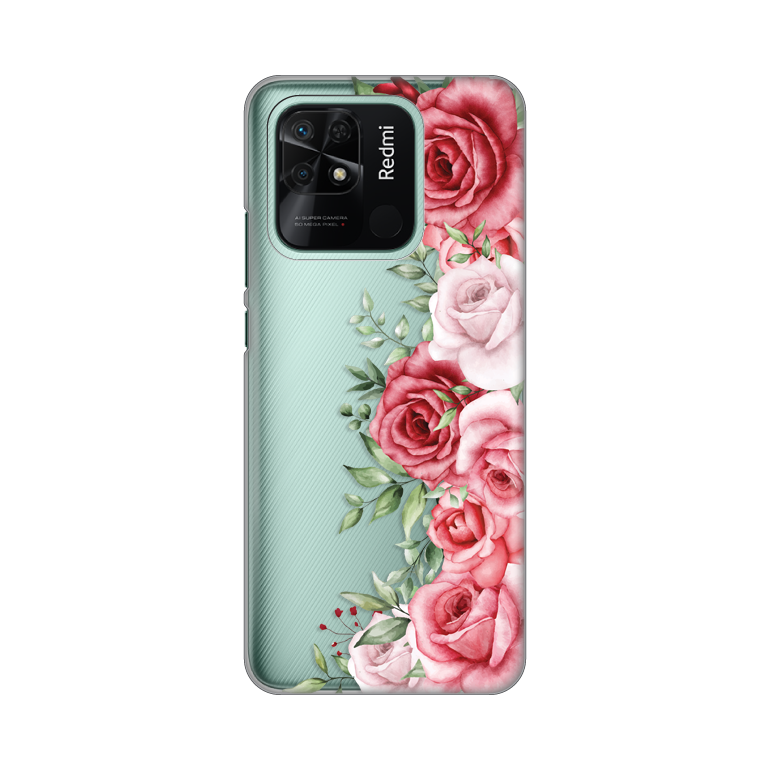 Maska Silikonska Print Skin za Xiaomi Redmi 10C Wild Roses