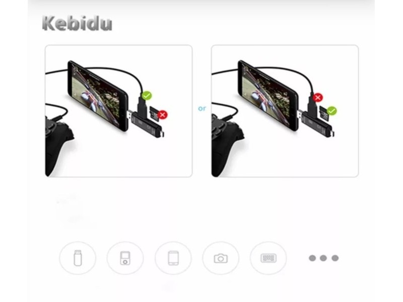 Čitač otg 5/1 kebidu USB,microUSB,TYPE C cita do 512GB