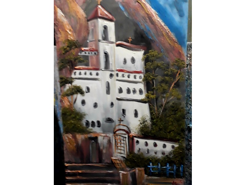 manastir ostrog 60x40cm ulje na platnu