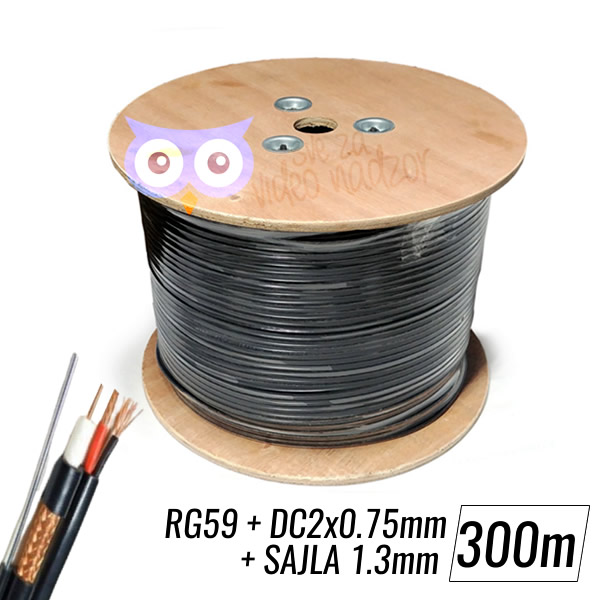 Kabl RG59+2×0,75mm sa sajlom na koturu 300m