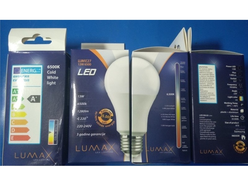 Led sijalica E27-13w(6500k)LUMAX Lot 2 komada