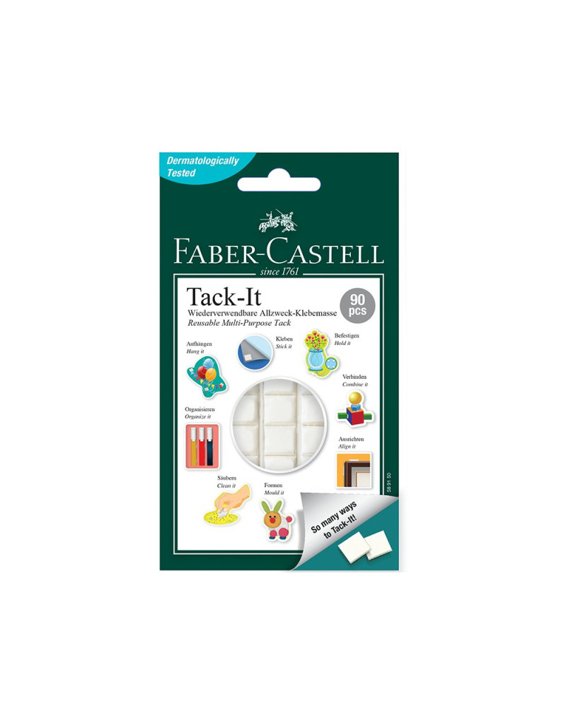 Kreativna traka samolepljivi jastučići Faber Castell bela 50gr 1/90 589150 / 187091