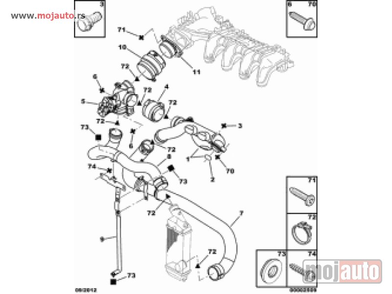 Pezo 307 1.6HDI Rezonator 05-07, NOVO