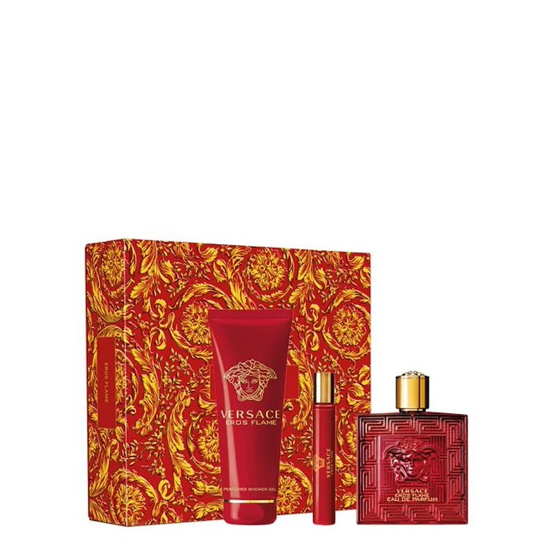 VERSACE EROS FLAME SET(EDP 100ML+SHOWER GEL 150ML+SPRY 10ML) MEN 7410634