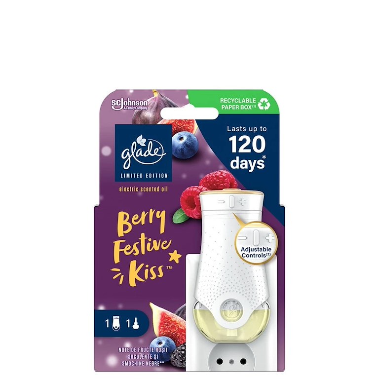 GLADE ELEKTRIČNI KOMPLET 20ML BERRY FESTIVE KISS