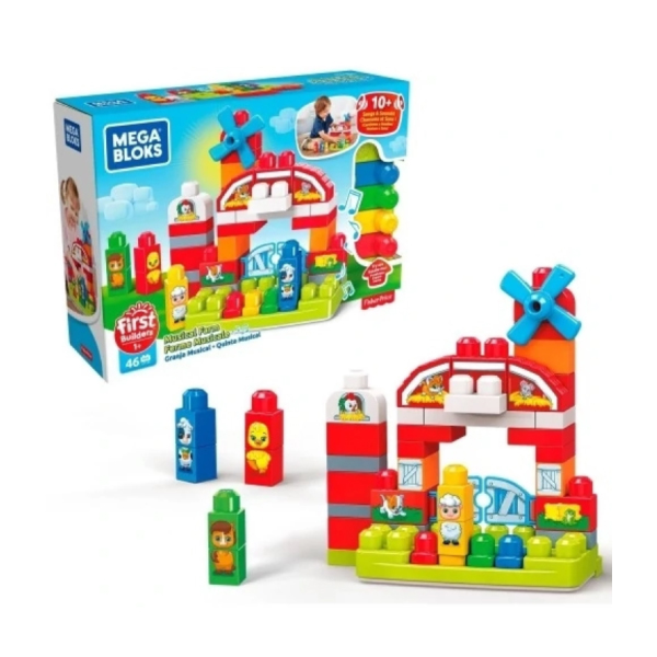 Mega bloks kocke 46kom muzička farma 56397