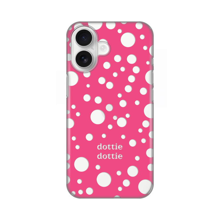 Silikonska futrola print Skin za iPhone 16 6.1 Dottie Dottie Pink