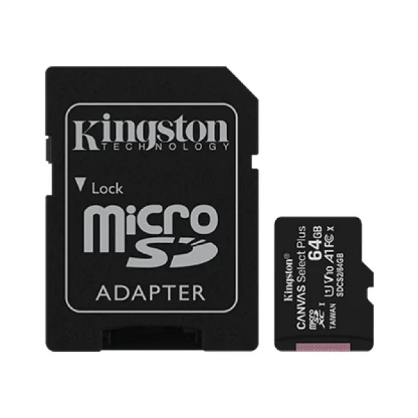 Kingston Micro SD 64GB + SD adapter SDCS2/64GB