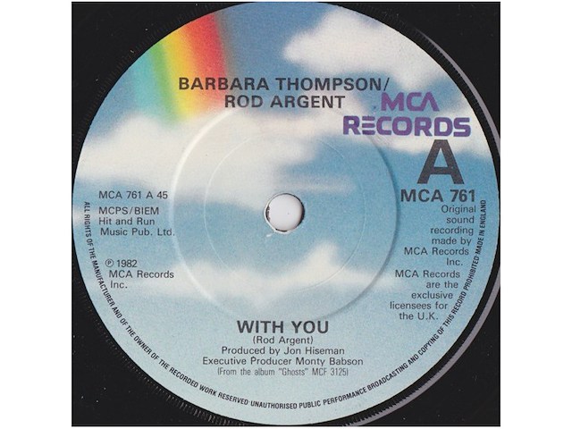 Barbara Thompson / Rod Argent – With You 	 Vinyl, 7`,