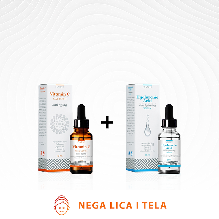 Vitamin C Serum + Hyaluronic Acid serum, 30 ml + 30 ml