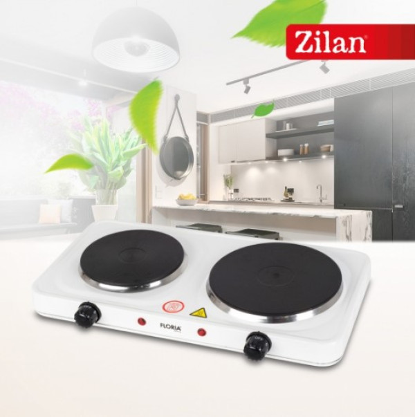 Zilan ZLN2843 WH elektricni rešo, dve ploče, 2500W, 150-175 mm Bela