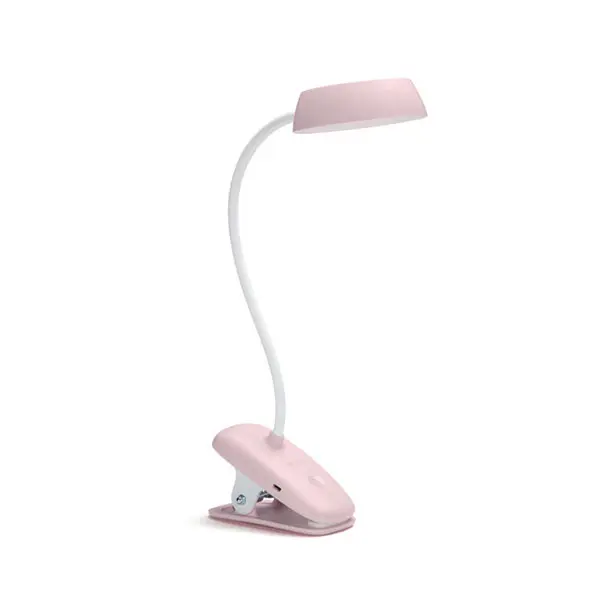 PHILIPS Stolna lampa donutclip roze 3v 4000k led usb