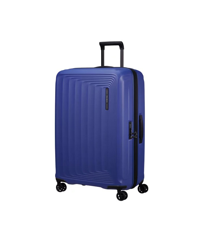 KOFER NUON-SPINNER 75/28 EXP METALLIC NAUTICAL BLUE TROLLEY Samsonite