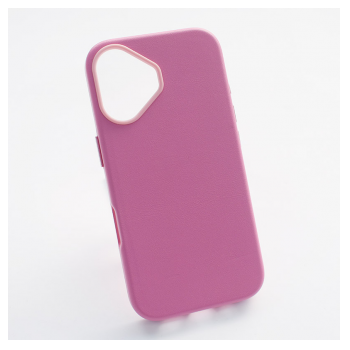 Maska Beautiful Shine Leather za iPhone 16 pink