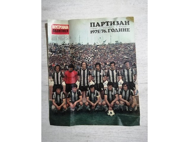 Poster - Partizan 1975/76- godine iz IP