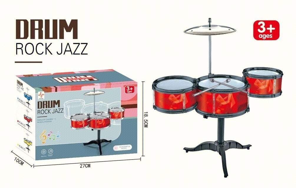 Bubnjevi za decu JAZZ DRUM M4213 crveni