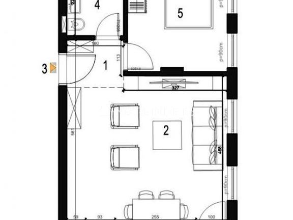 KLISA, 46m2, Dvosoban sa pdv