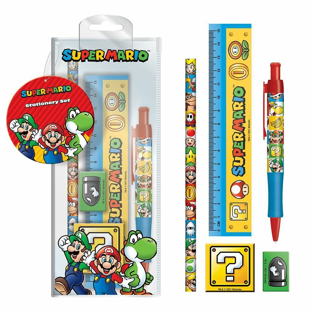 Super Mario (Colour Block) Stationery Set