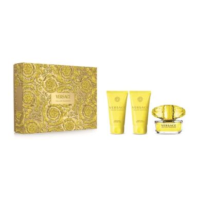 Versace Yellow Diamond EDT Toaletna voda za žene, 50 ml + Gel za tuširanje, 50 ml + Balzam, 50 ml Gift Set