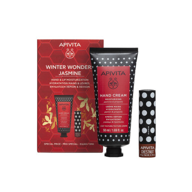 Apivita Krema za ruke Jasmin, 50 ml + Stik za usne, 4.4 g PROMO