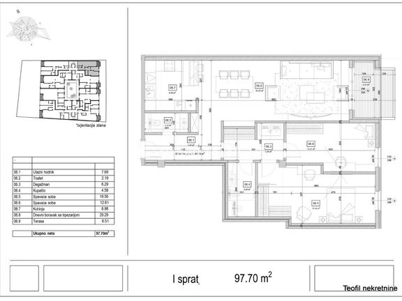 98m2, (T) ,VRAČAR , stan