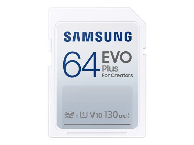 Memorijska kartica Samsung EVO Plus, SDXC, 64GB, R130/W20 MB/s, U1 (MB-SC64K/EU)ID EK000589063