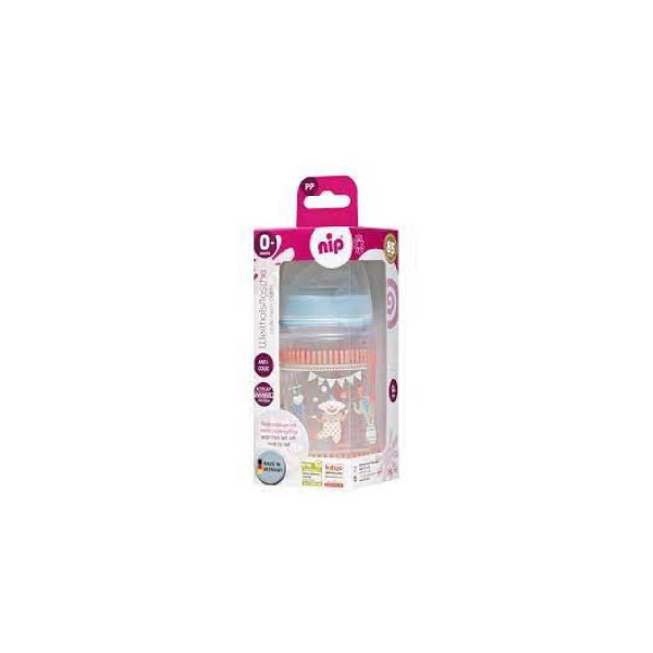 Nip PP flašica široki otvor 260ml, 0m+, dečak