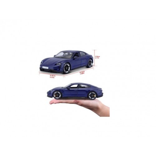 Rappelkist Auto Bburago 1:24 Porsche Taycan turbo S plavi 002764