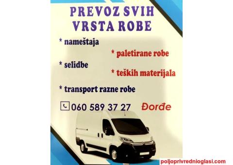 Prevoz svih vrsta robe