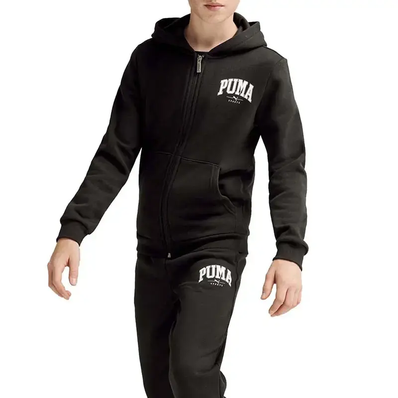 PUMA Komplet trenerka za dečake Squad full-zip sweat suit fl, Crna