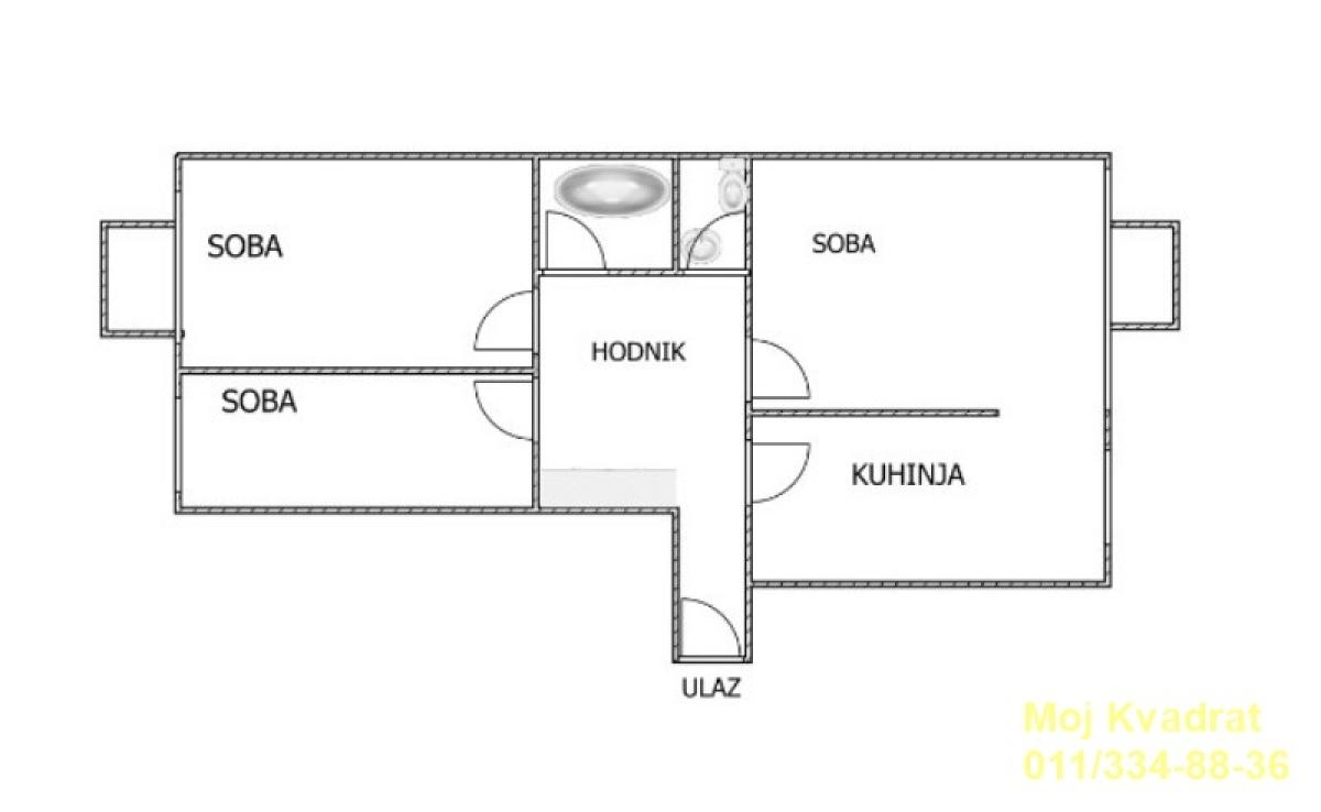 Rakovica, Miljakovac - Borska, 73m2 + 6m2 terasa