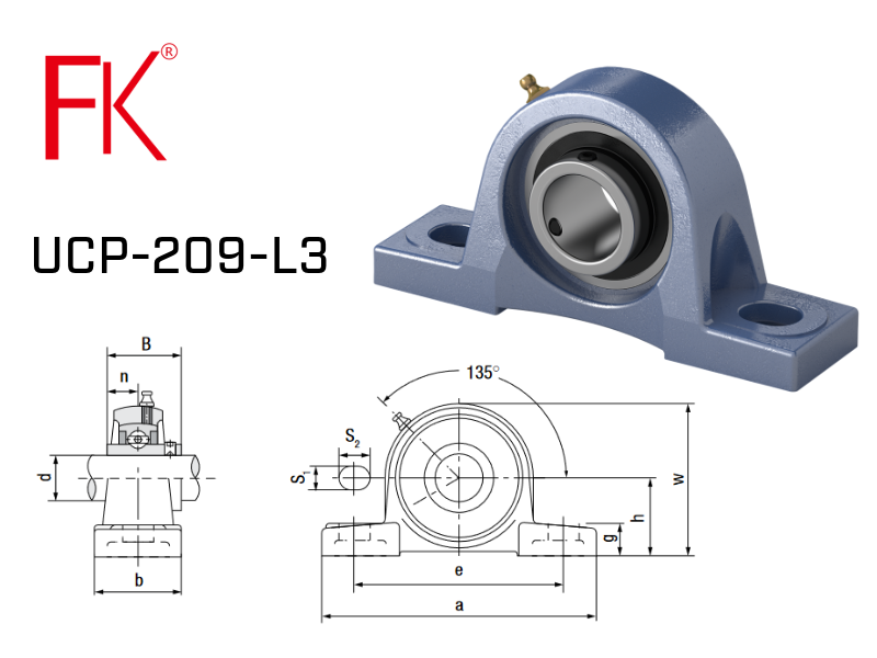 Kućište UCP 209 sa L3 ležajem FK