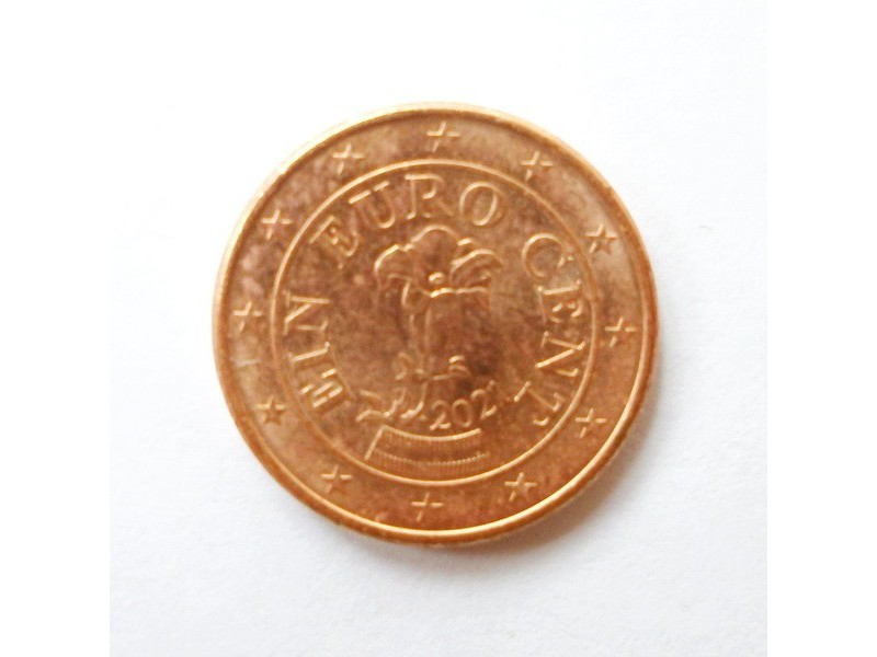 Austrija 1 euro cent 2021