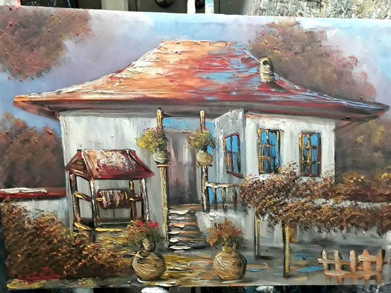 staro vranje 70x50cm ulje na platnu