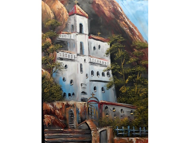 Ostrog manastir 70x50cm ulje na platnu