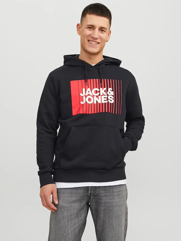 JACK & JONES Muški duks 12233599, Crni