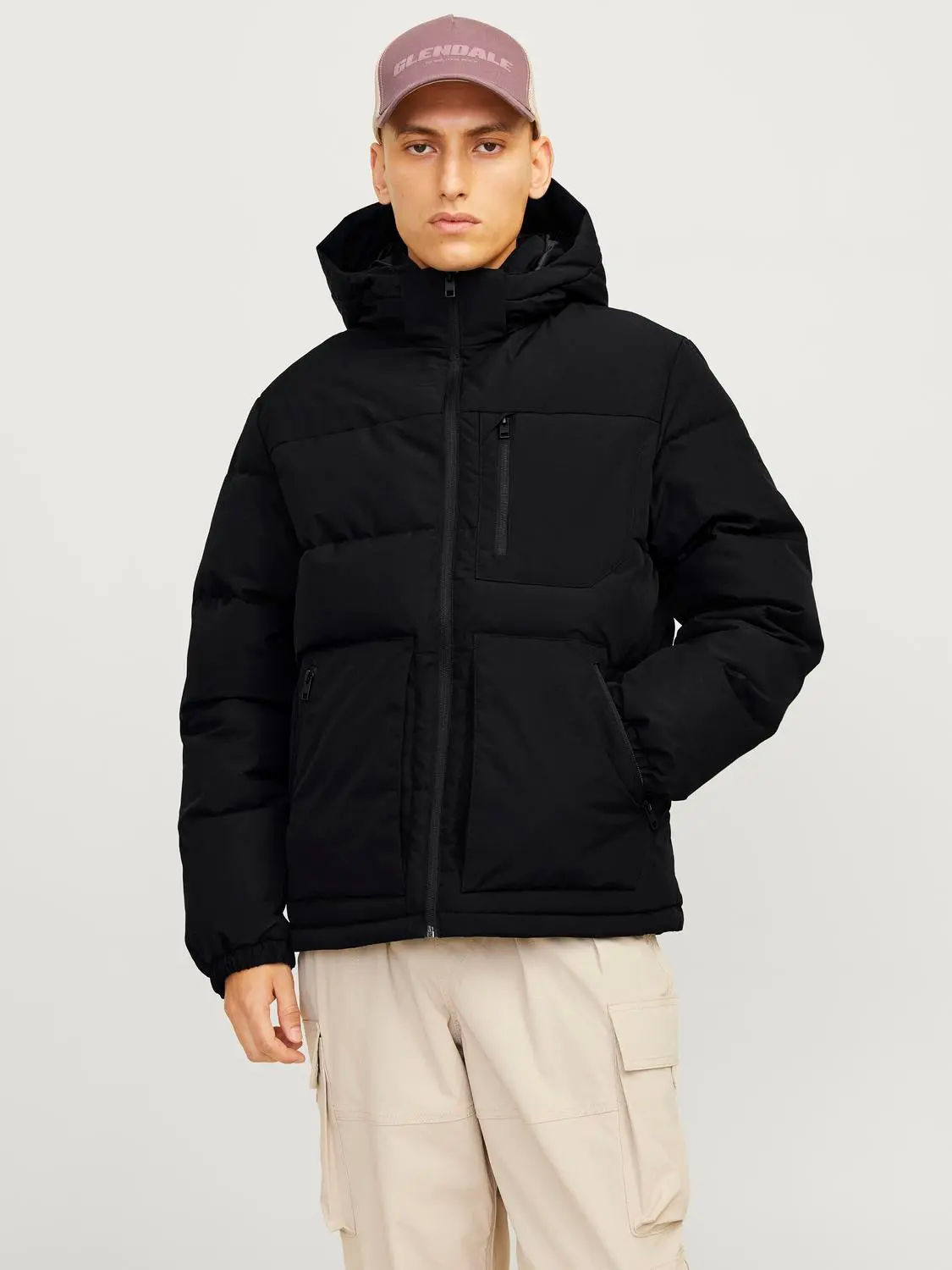 JACK & JONES Muška jakna 12258416, Puffer, Crna