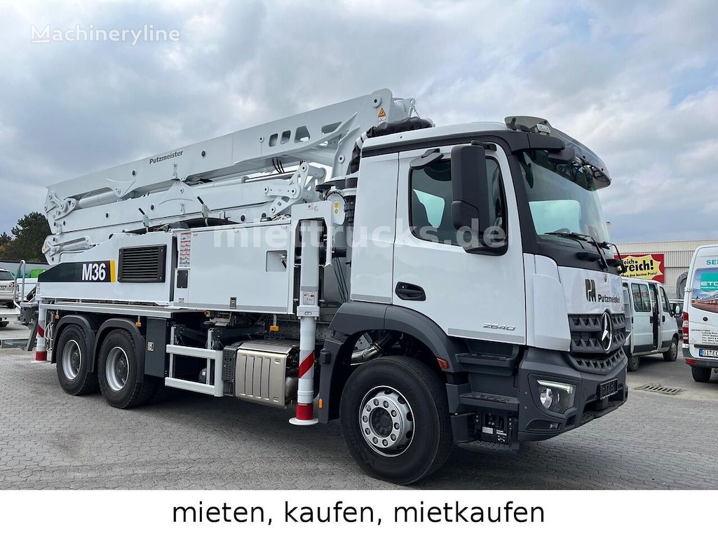 Nova Putzmeister BSF36-4.16 H, Ergonic 3 na šasiji Mercedes-Benz Arocs 2640 pumpa za beton