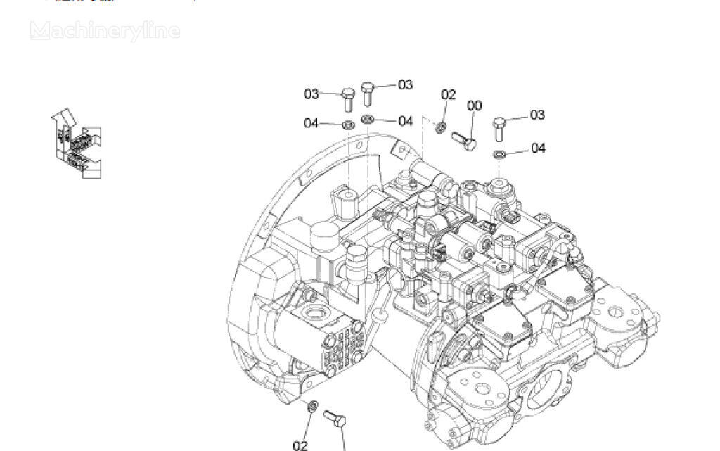 Hitachi YB60001653 YB60001653 hidraulična pumpa za Hitachi ZX200-5A ZX200LC-5A ZX210H-5A ZX210K-5A ZX210LCH-5A ZX210LCK-5A bagera